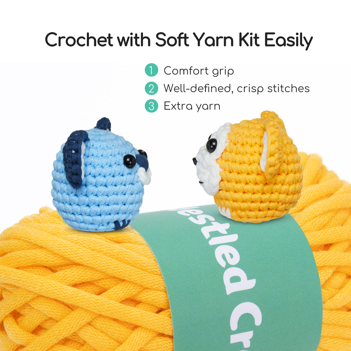 Crochet Kit for Beginner Kikola – NestledCrafts | Craft Kits & Maker ...