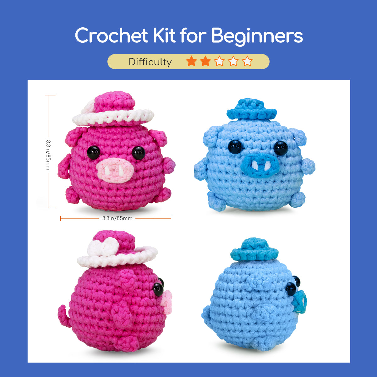 Crochet Kit for Beginner RoBo – NestledCrafts | Craft Kits & Maker ...